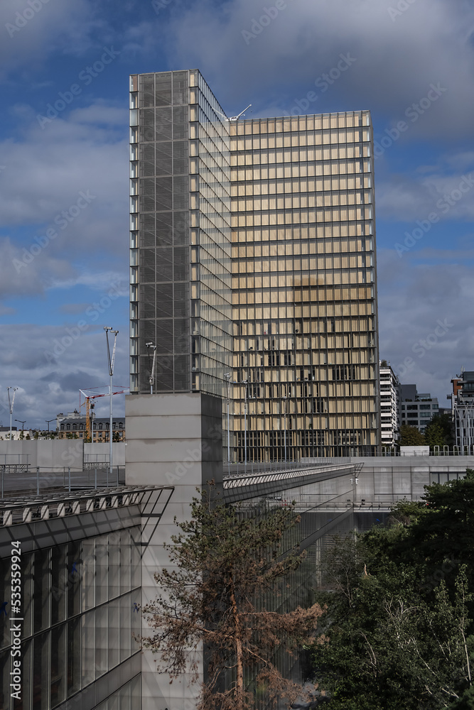 Modern architecture of Paris: National Library of France (Bibliotheque ...