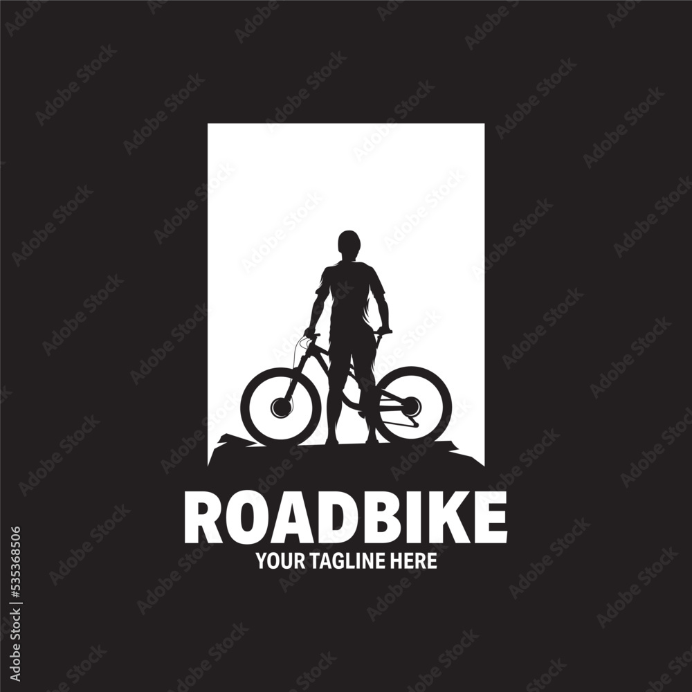 Road bike logo design inspiration Stock Vector | Adobe Stock