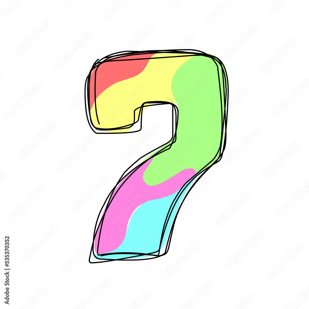 Paper number Seven letters. Realistic 3D multi layer papercut effect on ...