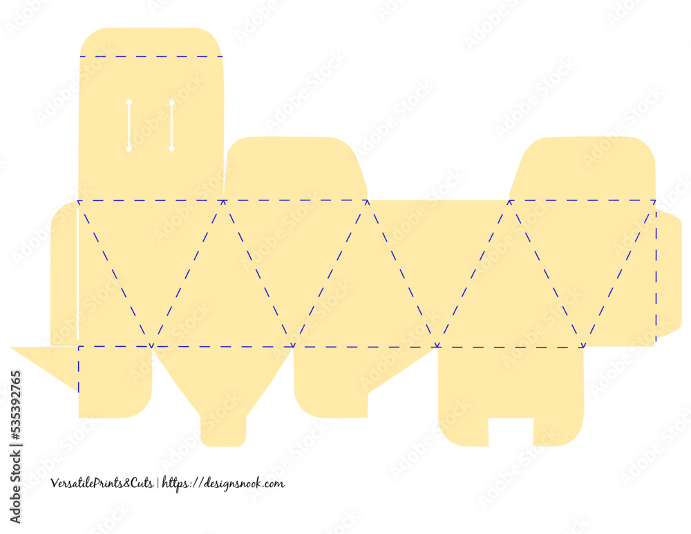 Geometric Box Template SVG Cut File Stock Vector | Adobe Stock