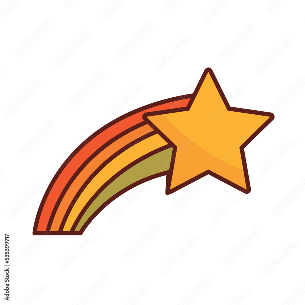 shooting star cartoon retro Stock Vector | Adobe Stock