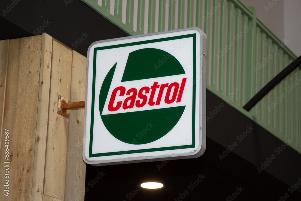 Castrol logo text and sign British oil global brand of industrial and ...