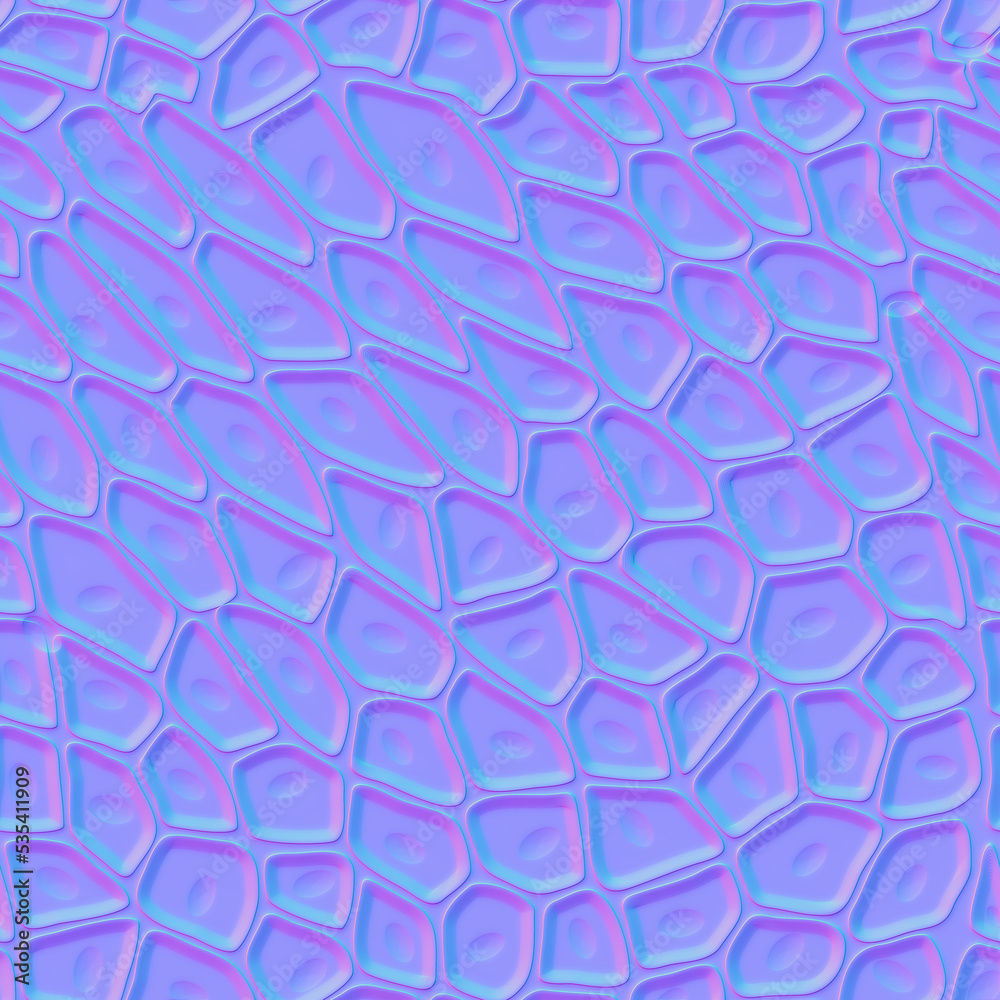 Fototapeta Normal map of leaf tissue layer under a microscope. Bump ...