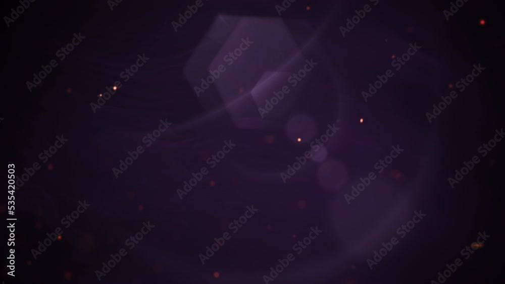 Fly particles and light effect in blue sky, abstract cinematic ...