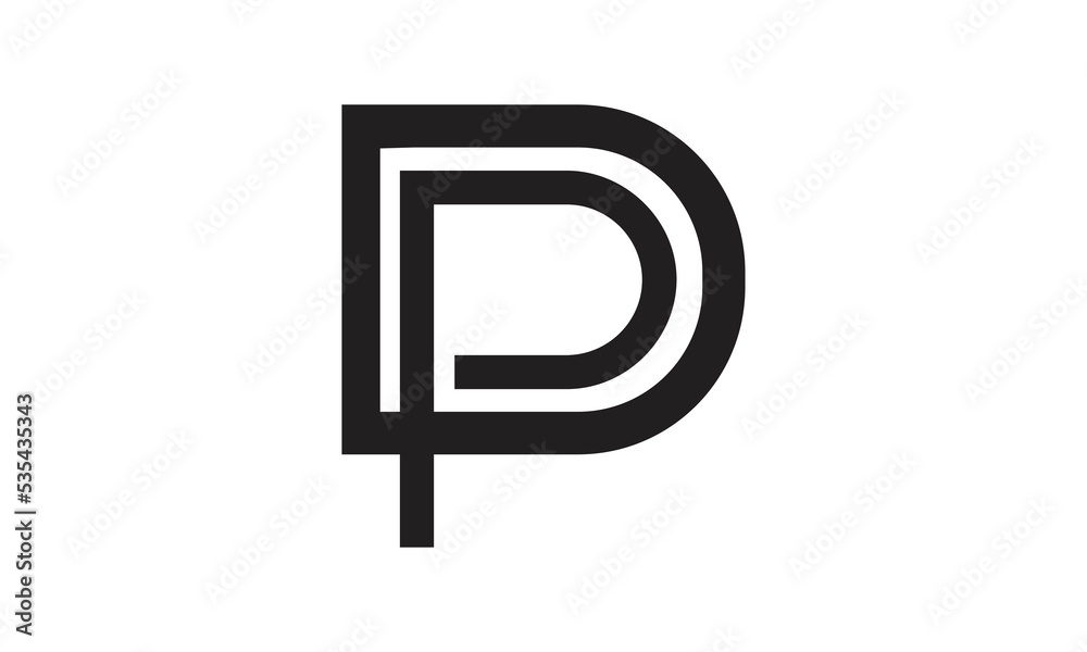 modern letter DP monogram logo design Pro Vector Stock Vector | Adobe Stock