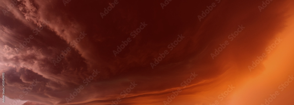 Fiery red dramatic sky. Fire, war, explosion, catastrophe, flame ...