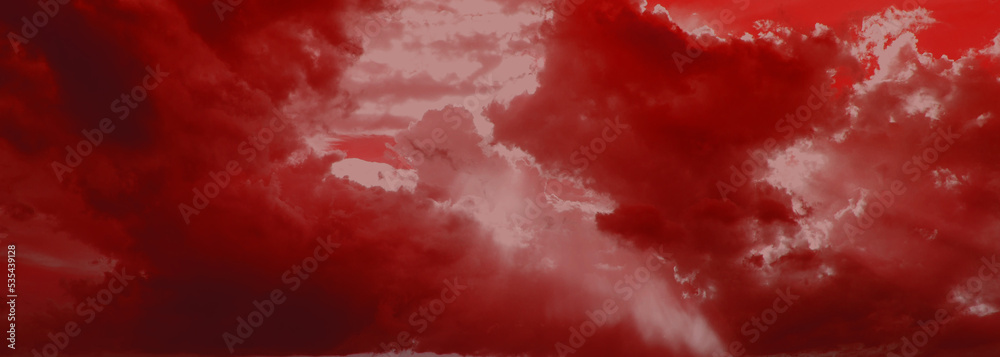 Fiery red dramatic sky. Fire, war, explosion, catastrophe, flame ...