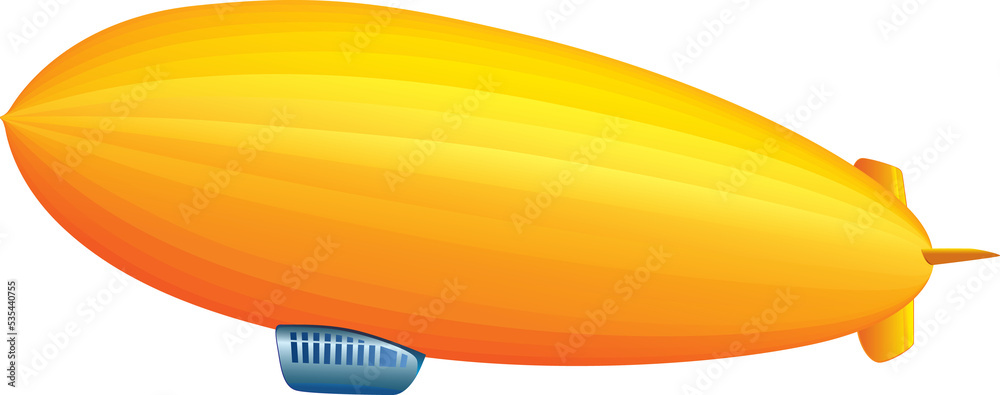 ภาพประกอบสต็อก Yellow Zeppelin Vintage airship. Dirigible balloon ...