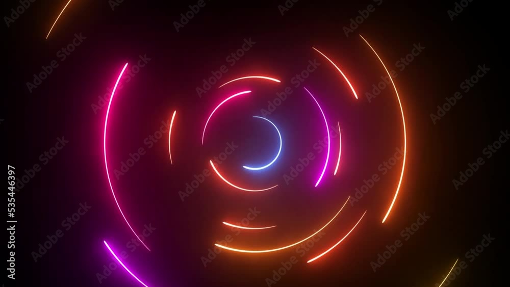 Video „Abstract Neon Light Streaks Animation Loop/ 4k animation of an ...