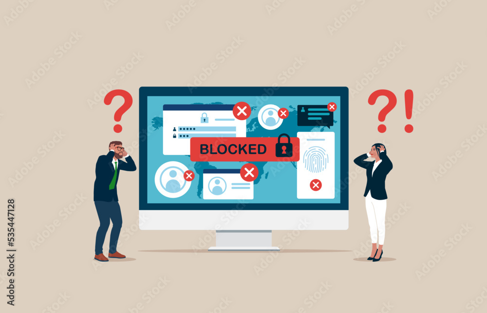 Hacker Cyber Attack, Censorship or Ransomware Activity Security ...