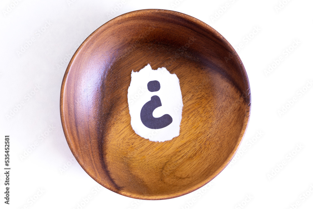 Asian wooden bowl, wooden plate, su Abstract pastel colored paper and ...