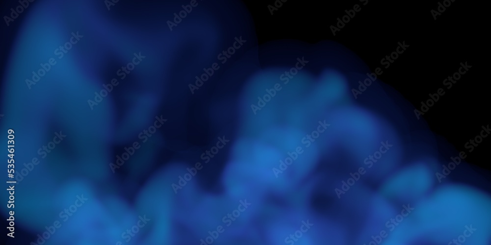 Blue smoke on a black background. Blue smoke background. Colored steam ...