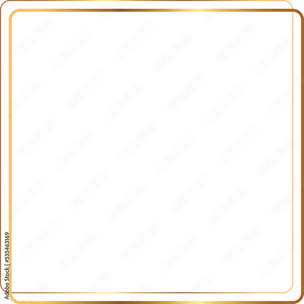 gold frame, golden border sticker frame Stock Illustration | Adobe Stock