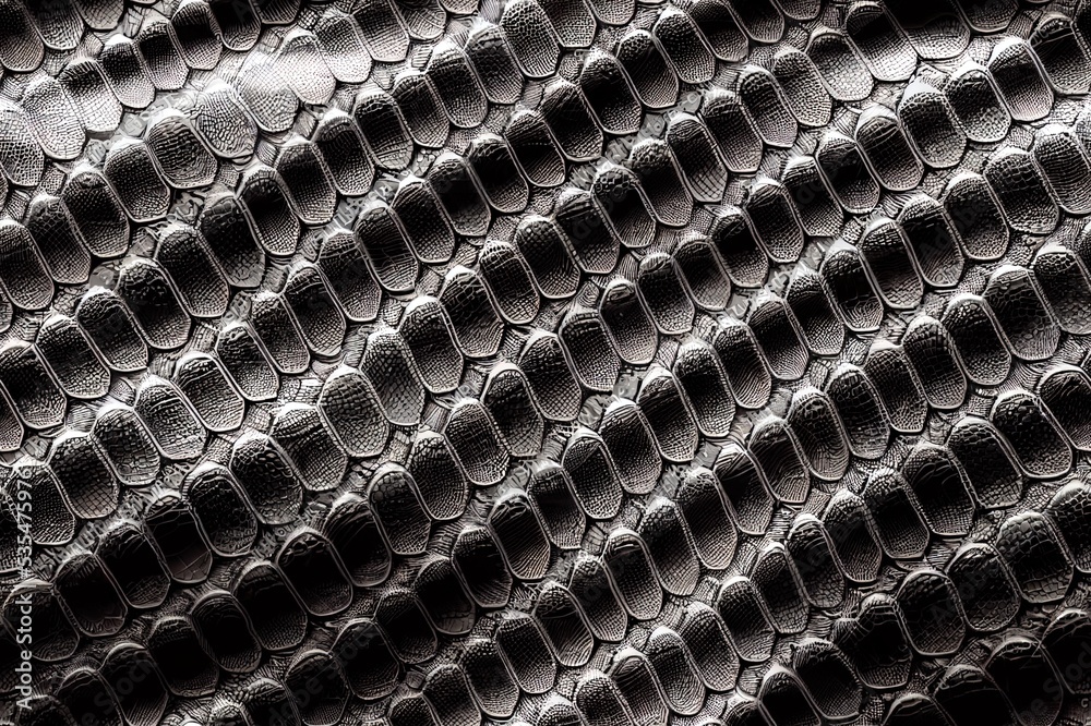 Crocodile skin pattern. Black viper, drawing on the snake skin. Reptile ...