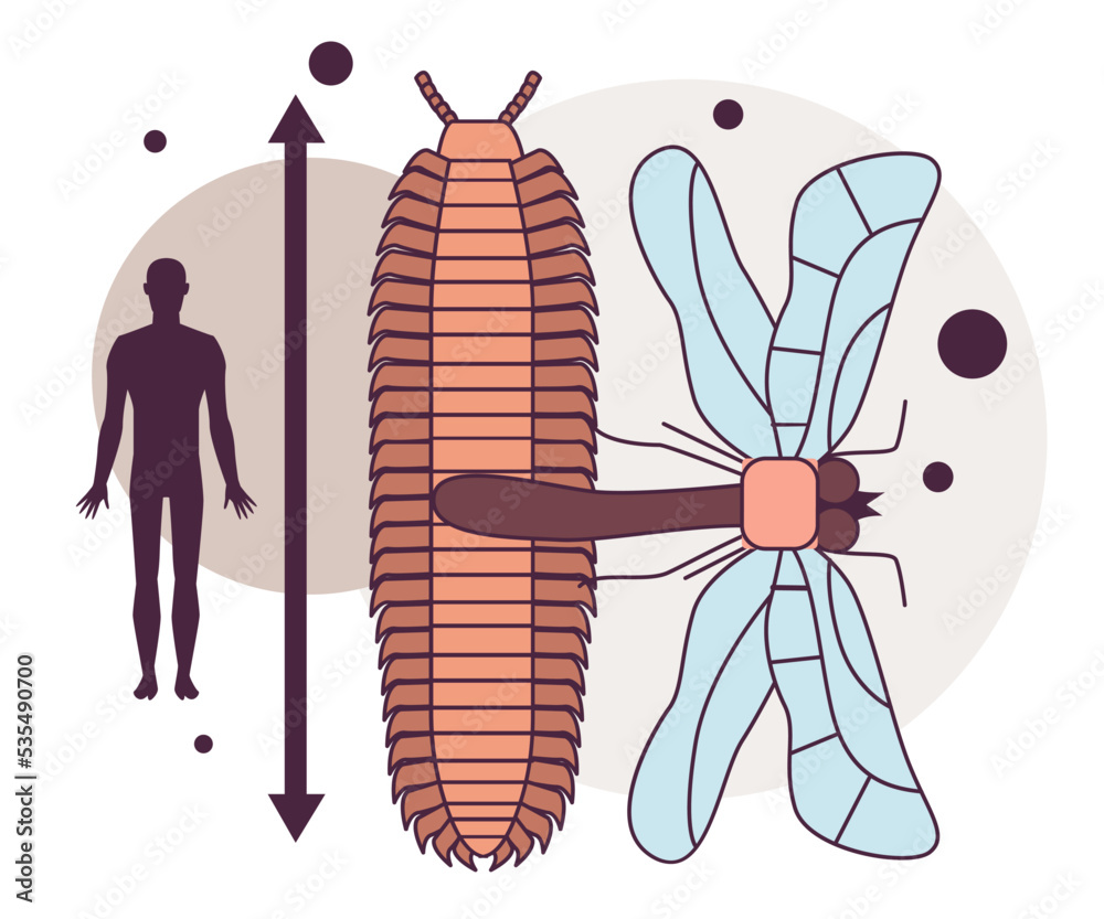 Evolution of life forms on Earth. Paleozoic era. Ancient trilobite ...