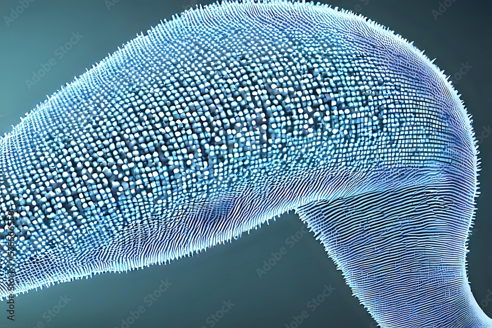 Genome sequencing DNA of Neanderthal chromosome molecule 3D structure ...