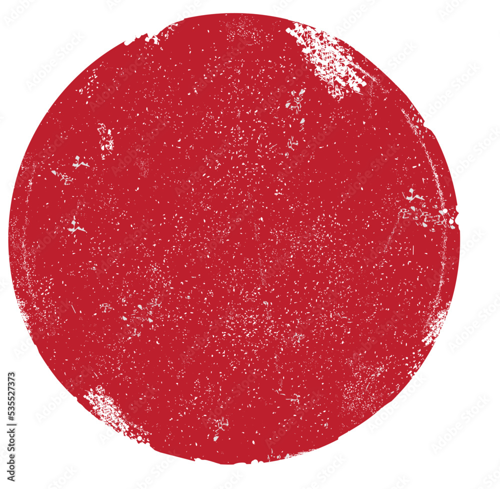 Red grunge circle stamp. Round stamp vector isolated on white ...