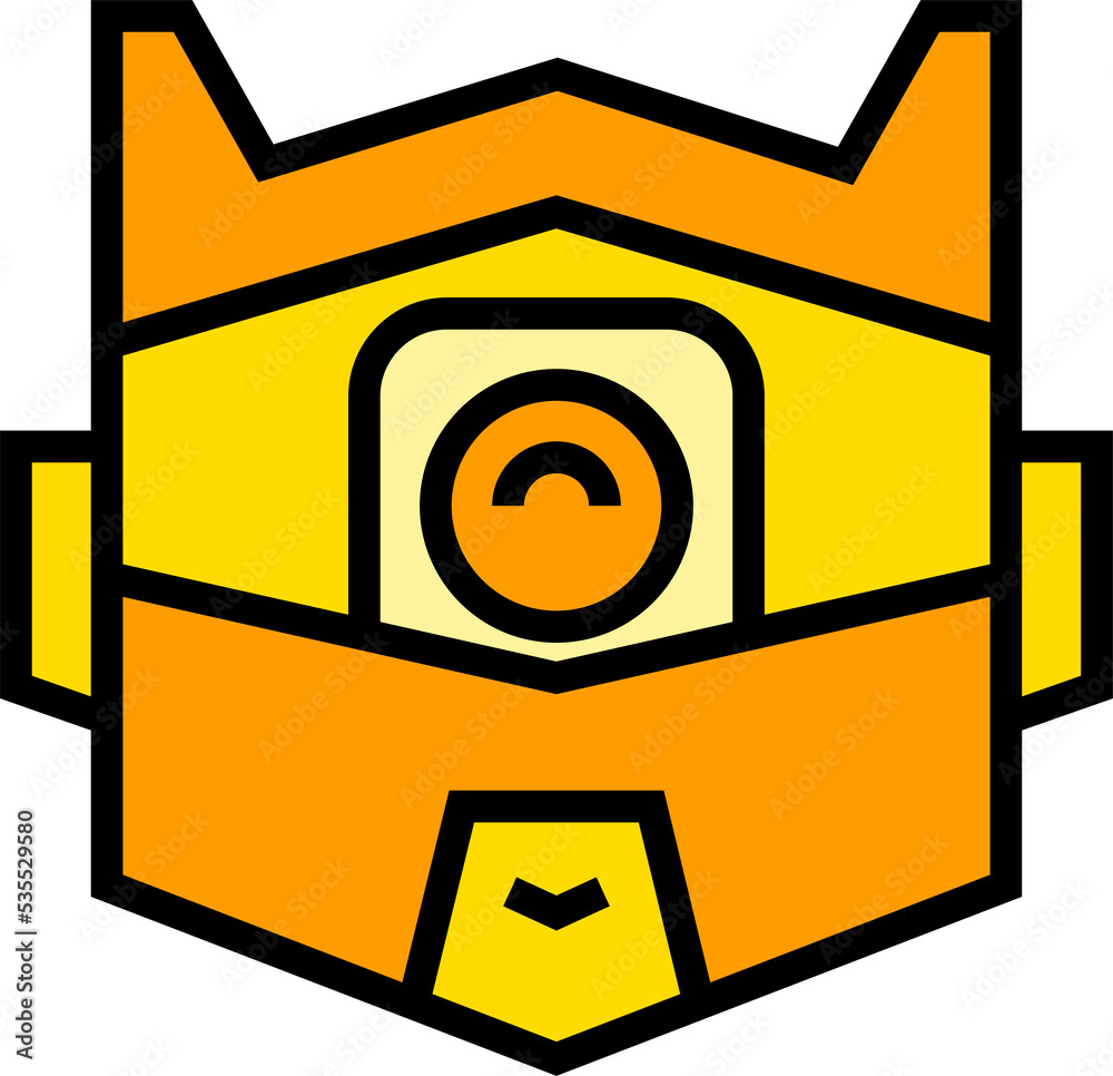 cartoon robot face avatar illustration Stock Illustration | Adobe Stock