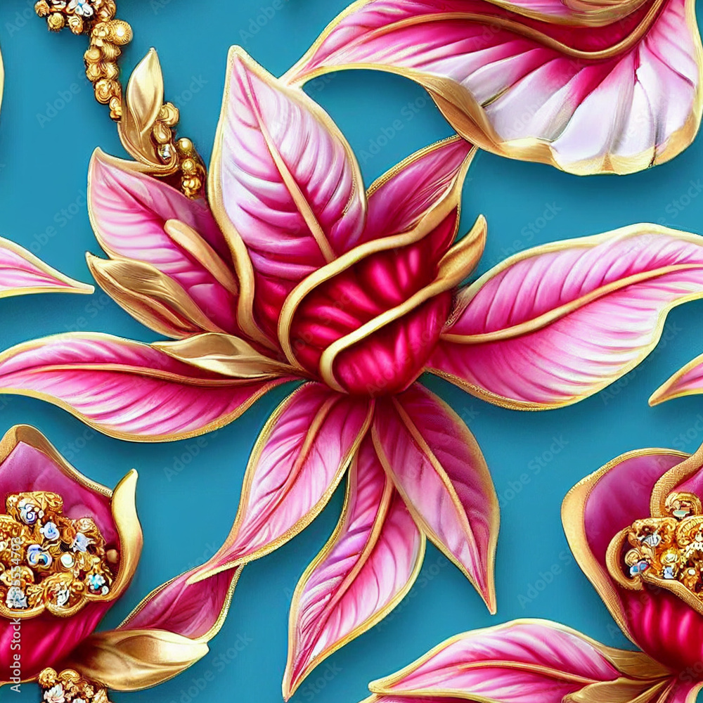 Beautiful realistic jewelry wallpaper. Seamless repeat pattern for ...