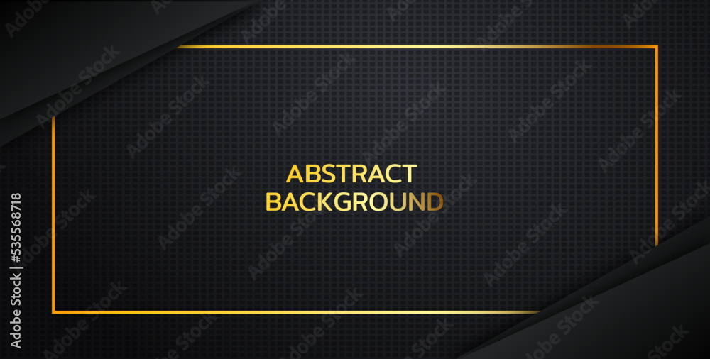 Abstract luxury gray and black template design with gold glitters ...