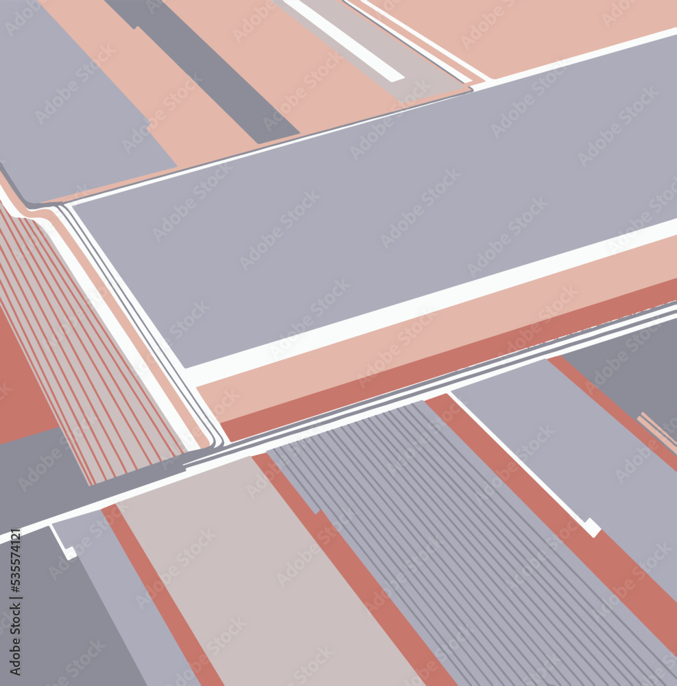 Color spatial grids, meshes. Interlace, interlocking, intersecting ...