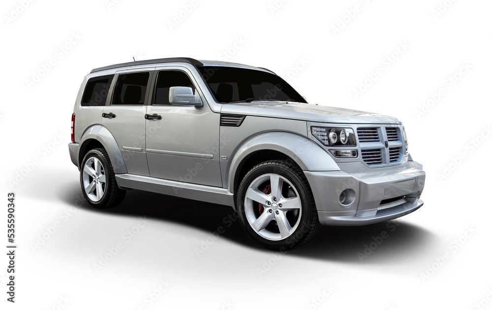 Dodge Nitro SUV car, side view isolated on white background, 7 January ...