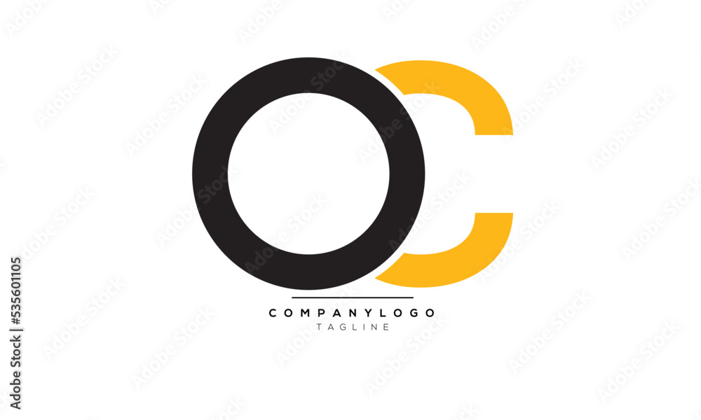 Alphabet letters Initials Monogram logo OC, OC INITIAL, OC letter Stock ...