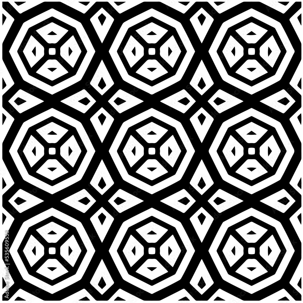 Design seamless monochrome geometric pattern. Abstract background ...