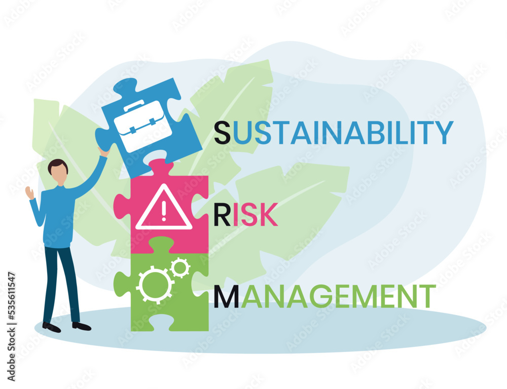 SRM - Sustainability Risk Management acronym. business concept ...