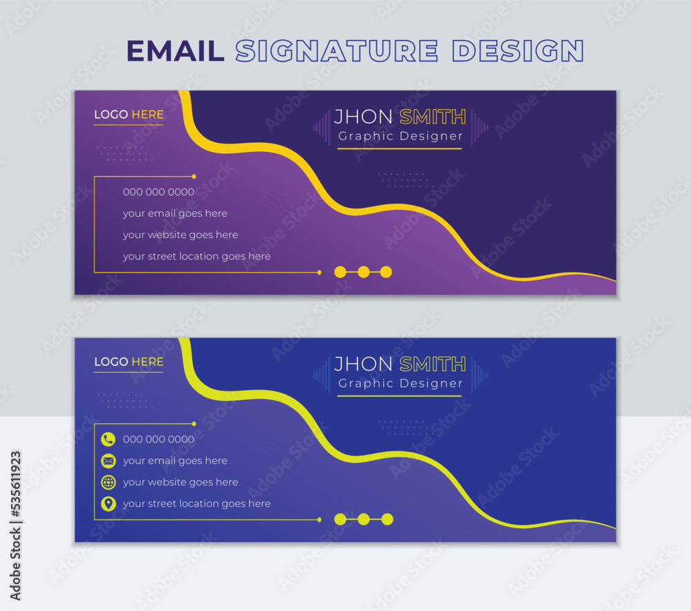 Multipurpose email signature templates, Business email signature ...