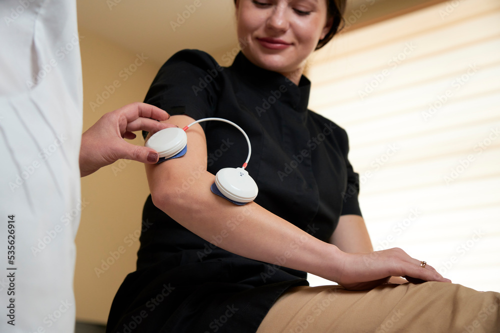 Myostimulation. Muscle lifting. Microcurrent therapy. Portable ...