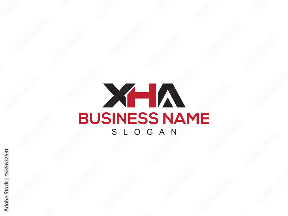 Awesome Typography XHA Logo Icon, Creative Three Letter XH xha Business ...
