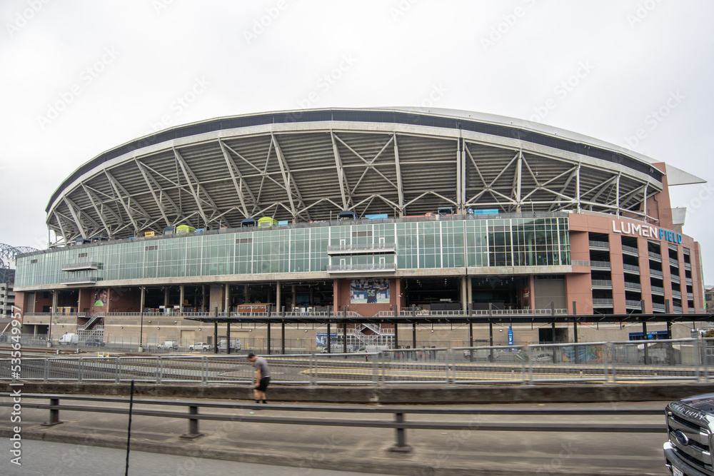 USA, Seattle, October 2022: The Lumen Field stadium in Seattle will ...