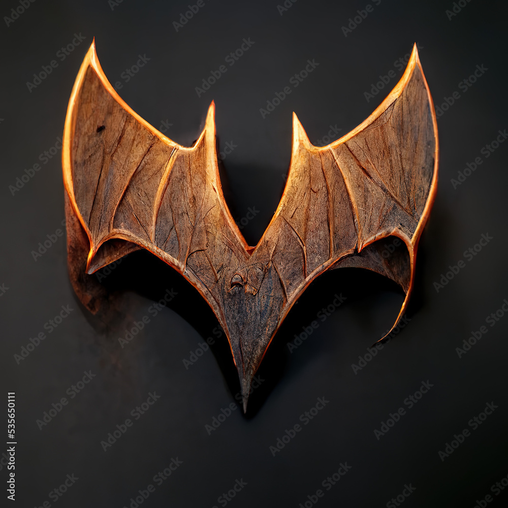 Realistic Bat logo. AI render. Stock Illustration | Adobe Stock