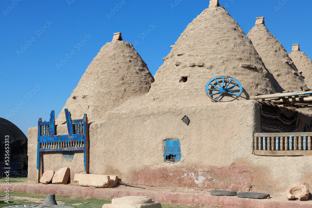 Traditional conical houses of Harran, Sanli Urfa, Turkey. Traditional ...