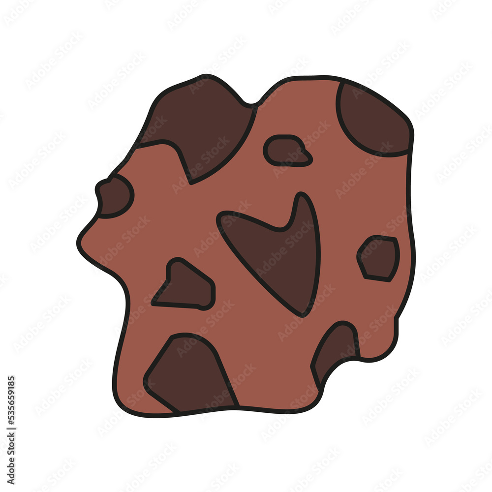 Meteor colored icon. Simple color element illustration. Meteor concept ...