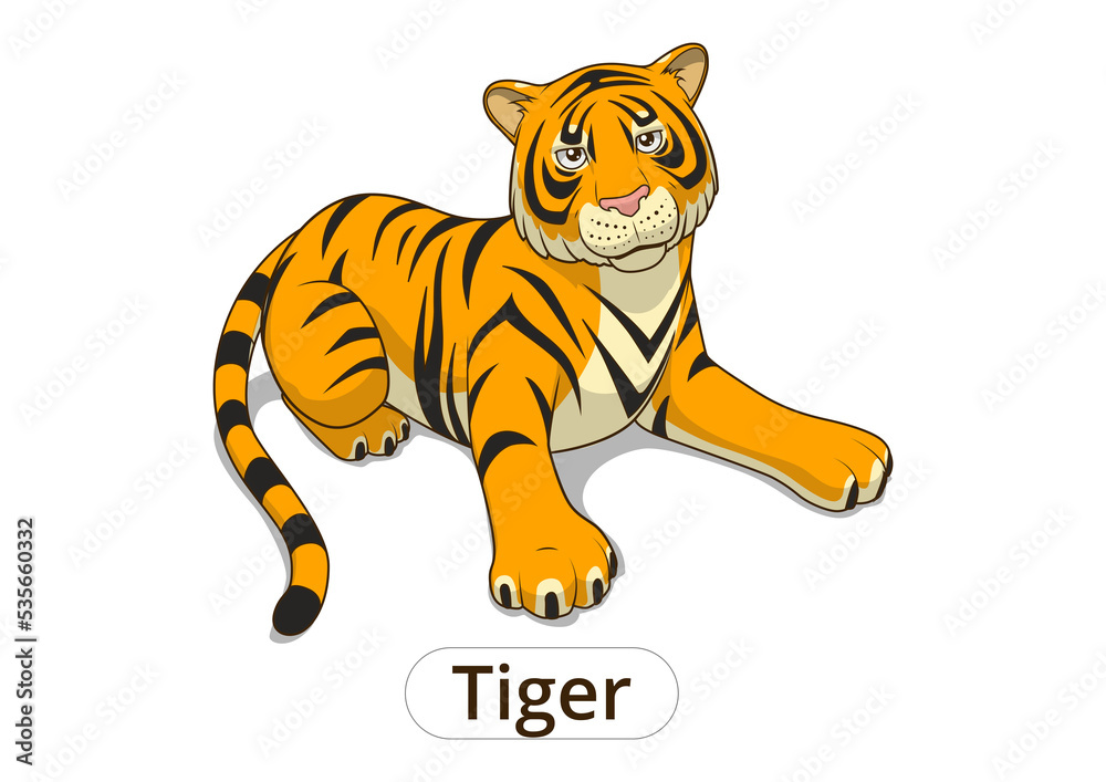 Tiger cartoon PNG illustration with transparent background Stock ...