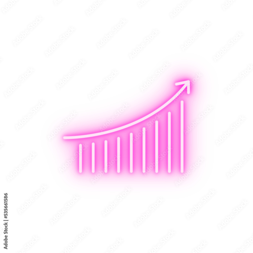 speed bar chart neon icon Stock Illustration | Adobe Stock