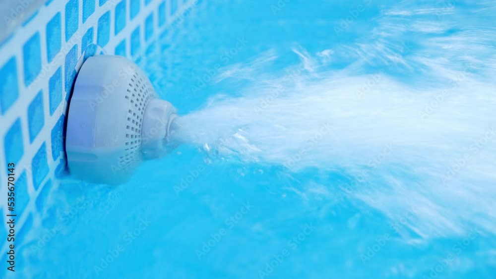 Working of underwater discharge nozzle filtration system. Transparent ...