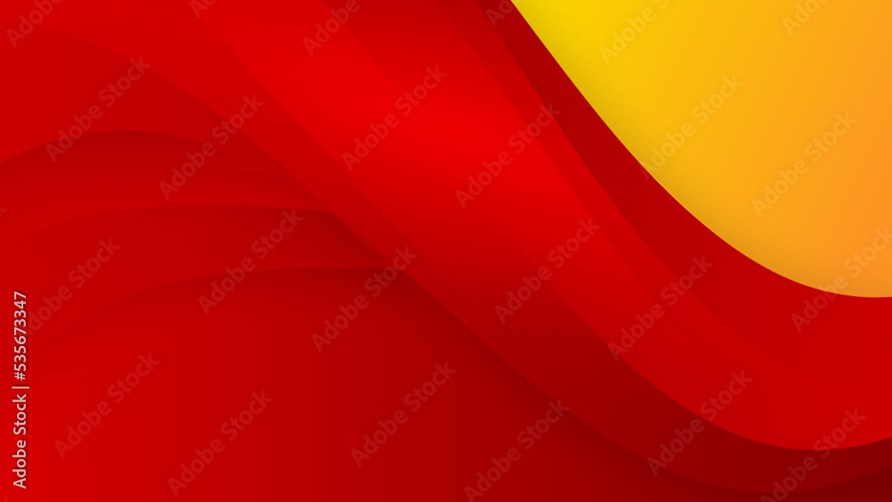 Abstract red orange yellow geometric shapes vector technology ...
