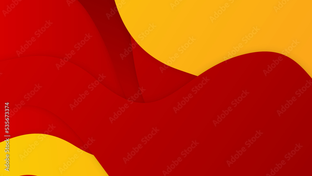 Abstract red orange yellow geometric shapes vector technology ...