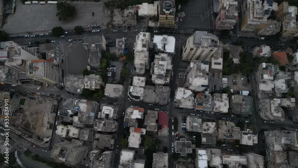 Drone shots over Beirut buildings during sunset time Stock Video ...