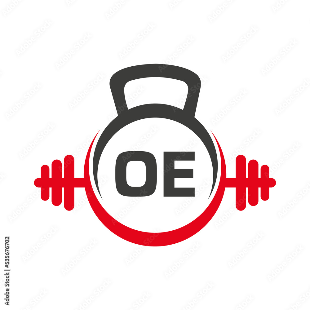 Letter OE Fitness Gym Logo Concept. Fitness Logo Symbol Vector Template ...