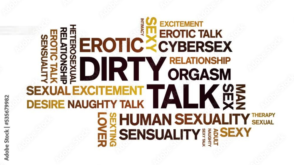 Dirty Talk animated tag word cloud;text design animation kinetic ...