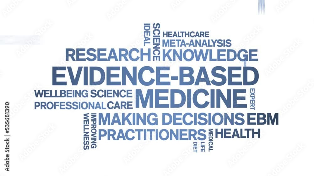 Evidence-Based Medicine animated tag word cloud;text design animation ...