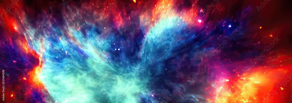Space supernova wallpaper background with colorful Universe of stars ...