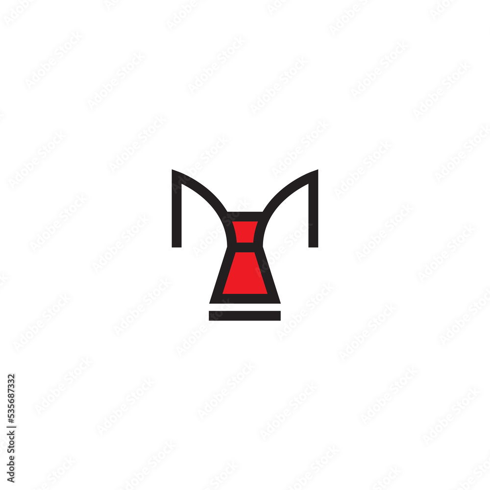 Letter M for Tie Logo. a logo that is formed from the letter M and ...
