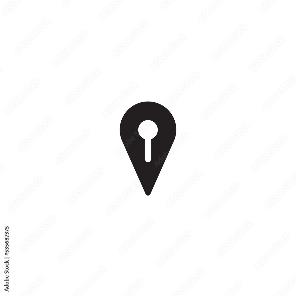 Vetor de Key Location Logo. Logos for tech companies where location and ...