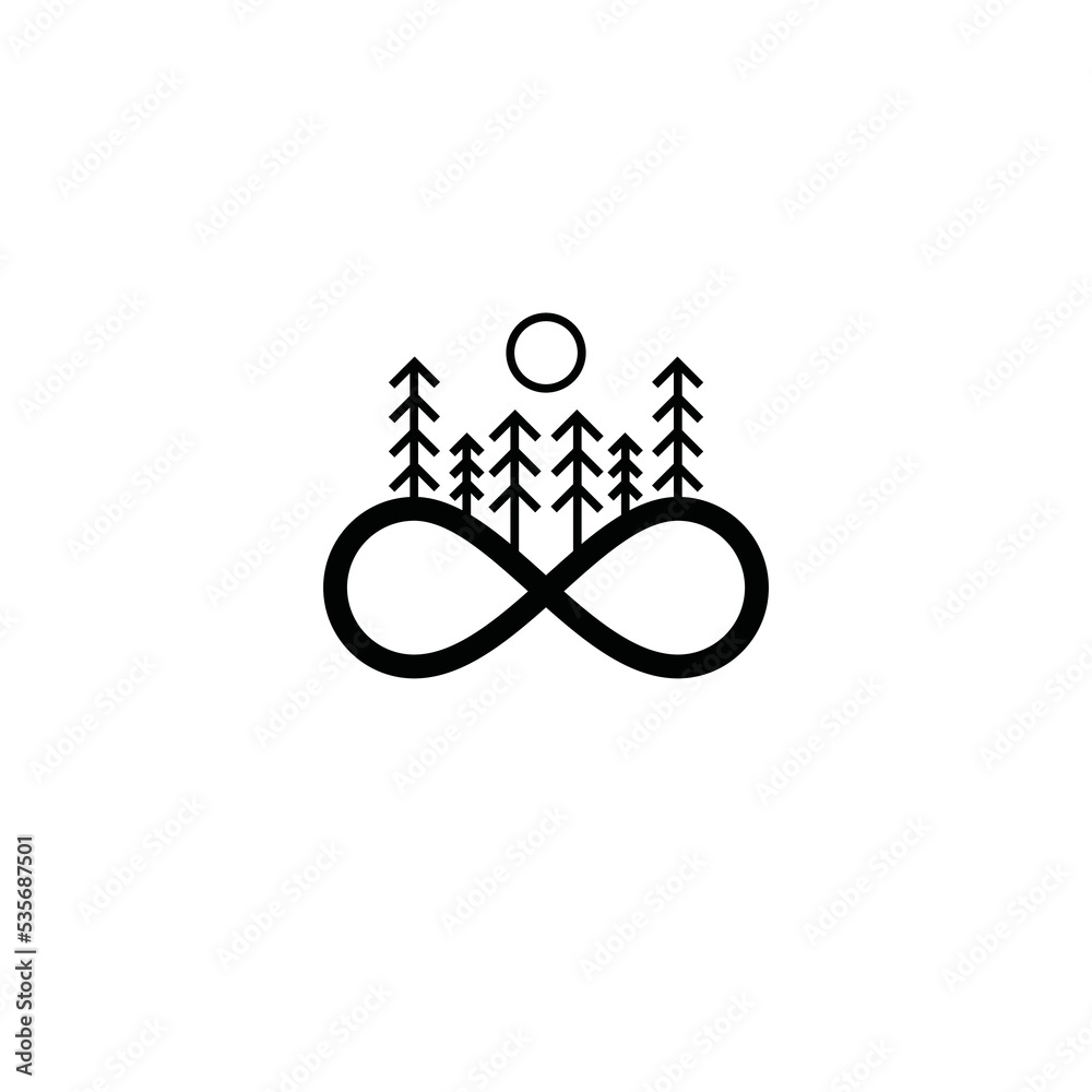Infinity Landscape logo. This logo represents an unlimited natural ...