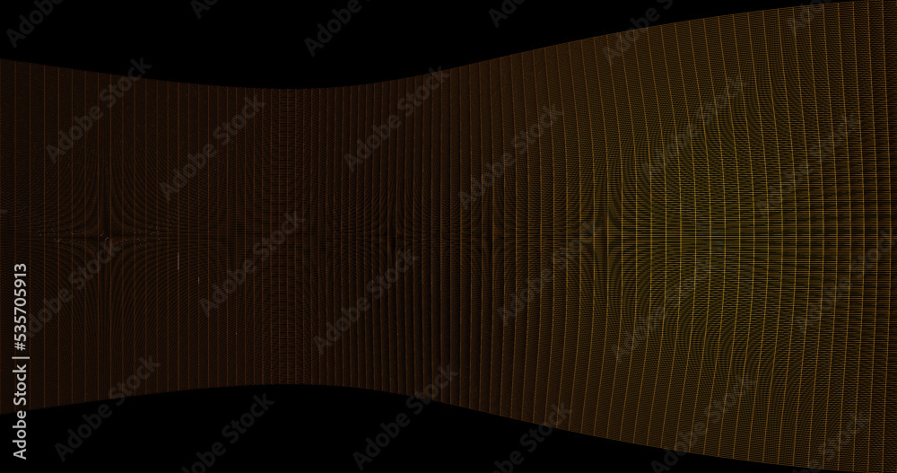Render with curved golden line with artifacts Stock Illustration ...